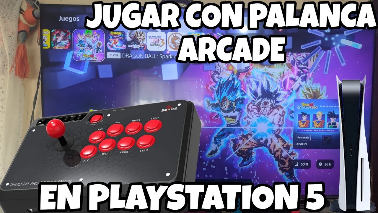 COMO JUGAR CON PALANCA ARCADE MAQUINITAS EN PLAY 5 SIN CONTROL - YouTube