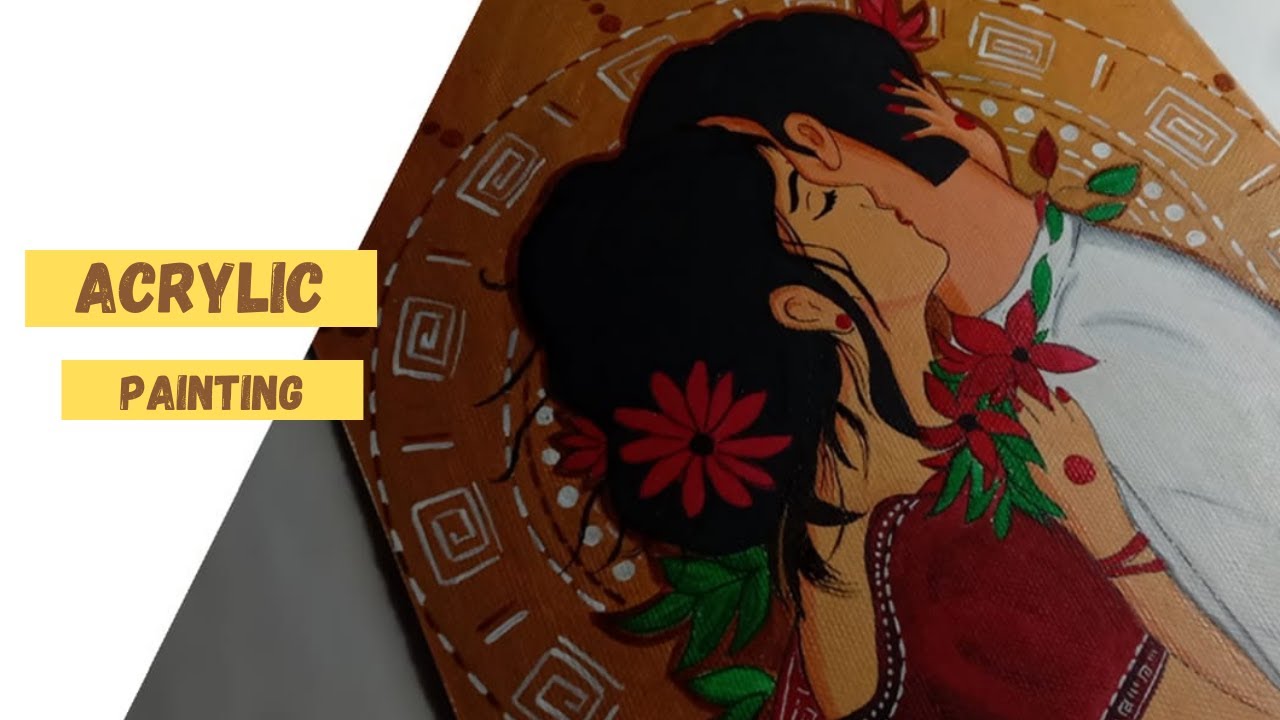 How to Draw Traditional Romantic Couple|| Acrylic painting|| - YouTube
