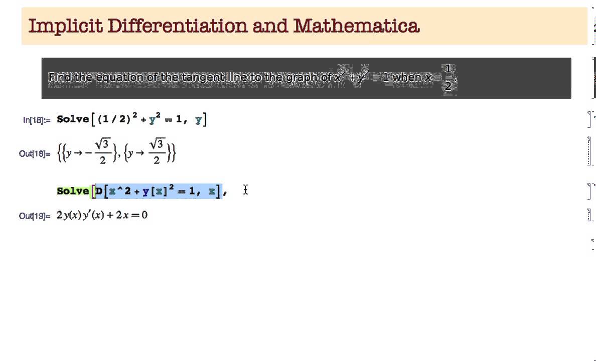 Implicit Differentiation - YouTube