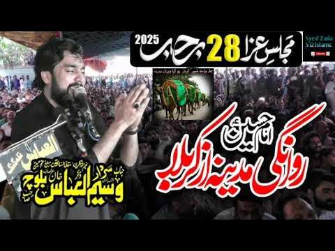 Zakir Waseem Abbas Baloch Masaiyb 28 Rajab rawangi Imam Hussain a.s - YouTube