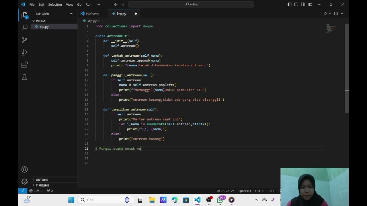 Implementasi Queue pada Antrean Pembuatan KTP menggunakan Pyhton - YouTube
