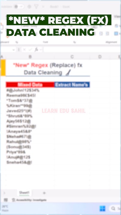 New Excel Regex Function Extract Text 📈🎯🚀 Excelregex Datacleaning Exceltips Youtube