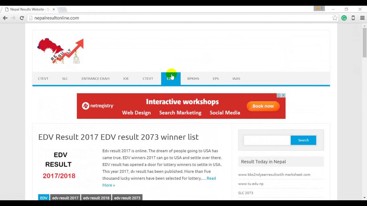 EDV Result 2018 Nepal Result Online - YouTube