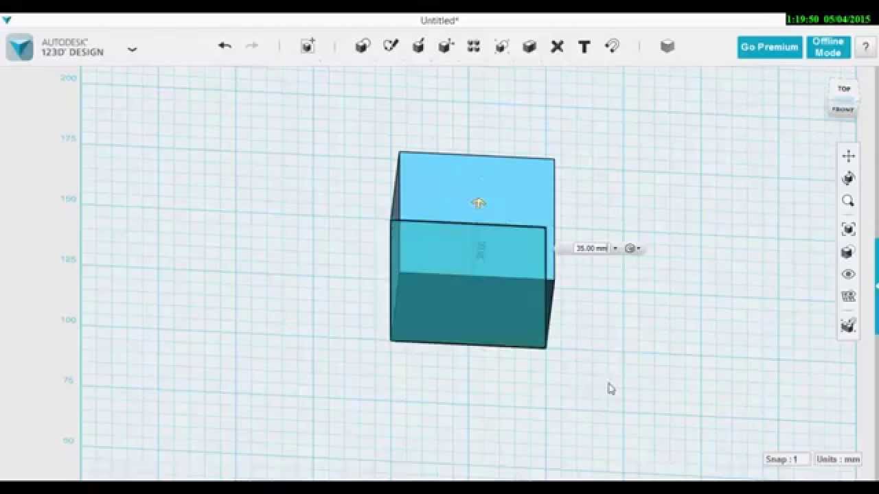 123d Design Extrude Function Tutorial Youtube