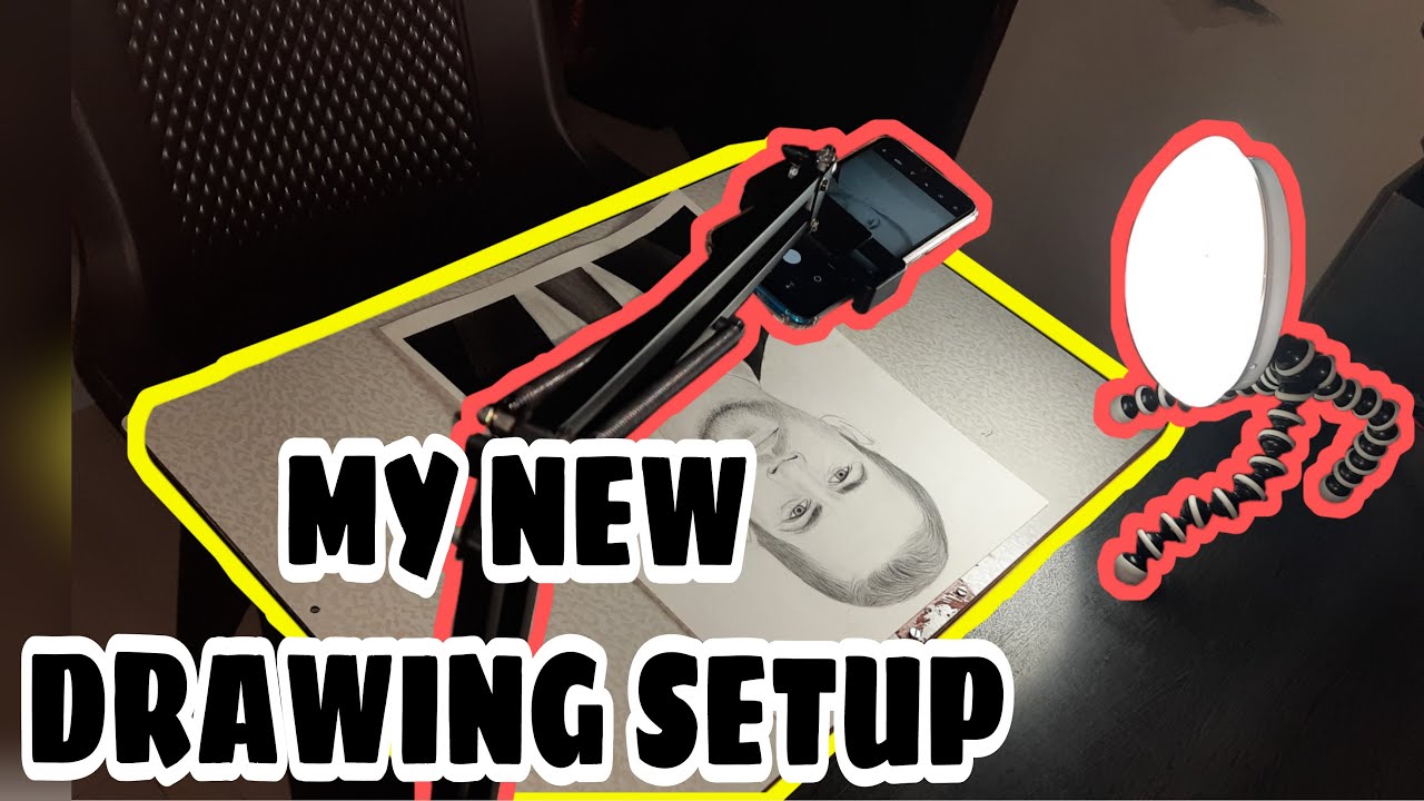 My New Drawing Setup | How I Shoot My Drawing Video - YouTube