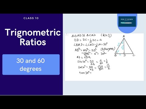Trigonometric Ratios of 30 and 60 degrees - YouTube
