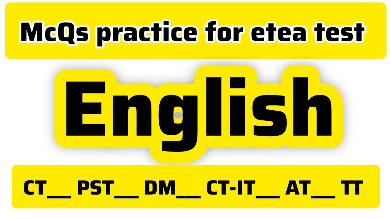 English McQs practice for ETEA test of CT PST DM CT-IT #englishgrammar ...