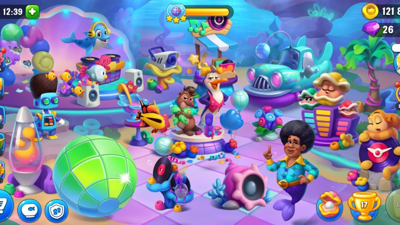 Fishdom: Disco Time Aquarium - Full Decoration - YouTube