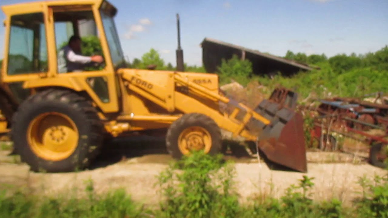 1985 Ford 655A 4 Wheel Drive Backhoe Rutland Online Auction - YouTube