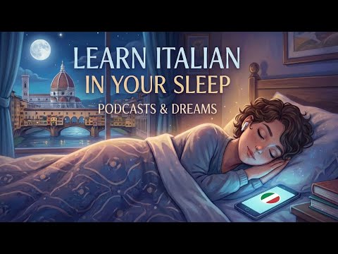 Learn Italian While You Sleep 😴 8 Hours of Easy A1 Italian Podcast & Relaxing Piano 🌙💤