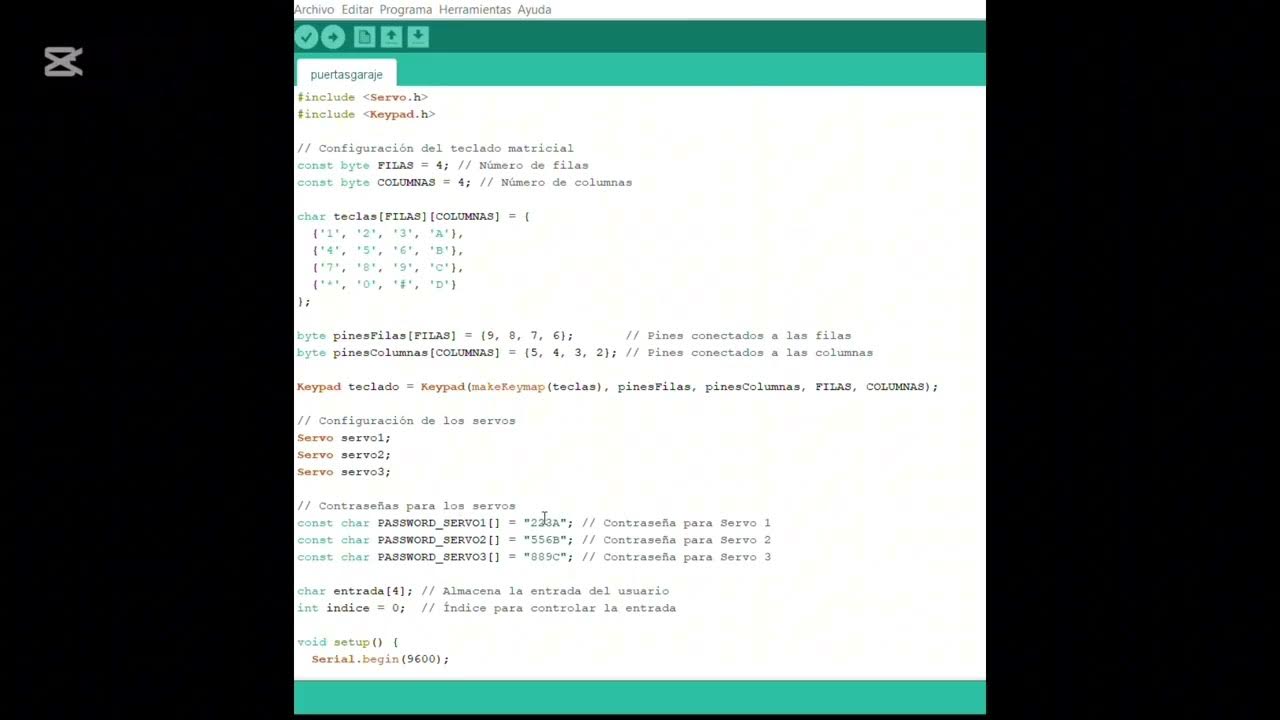 Puertas de garaje con Arduino y teclado matricial - YouTube