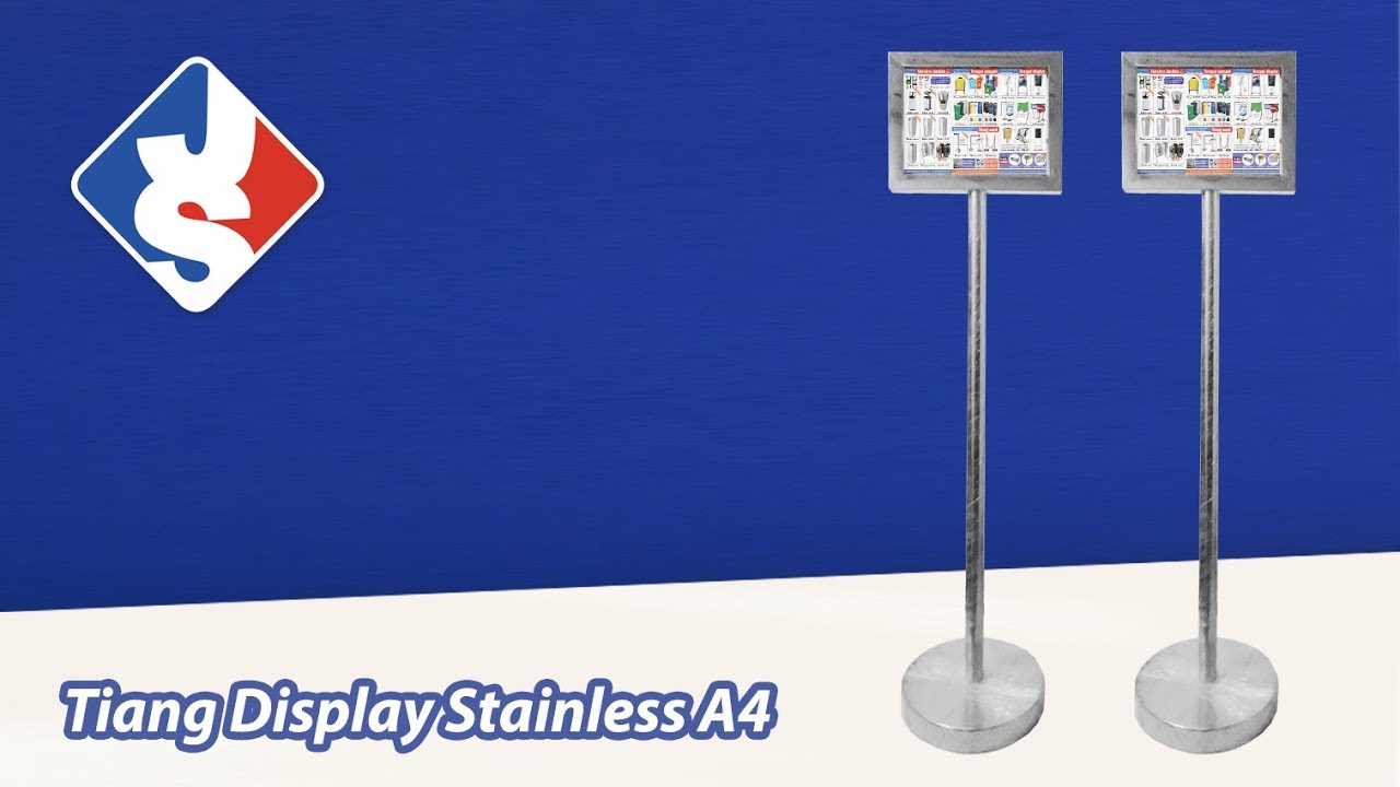 081310045708 - Tiang display stainless A4 - Standing Poster - Display ...