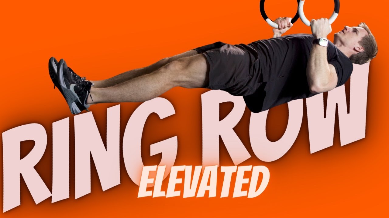 Ring row - feet elevated - YouTube