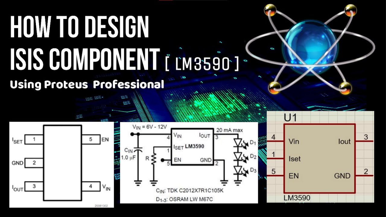 How to Design ISIS Component -IC LM3590 | Proteus Professional - YouTube
