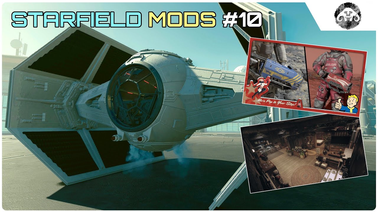 STARFIELD MODS #10 : Tie Fighter, Eli's Stretch Home & FALLOUT Lase ...