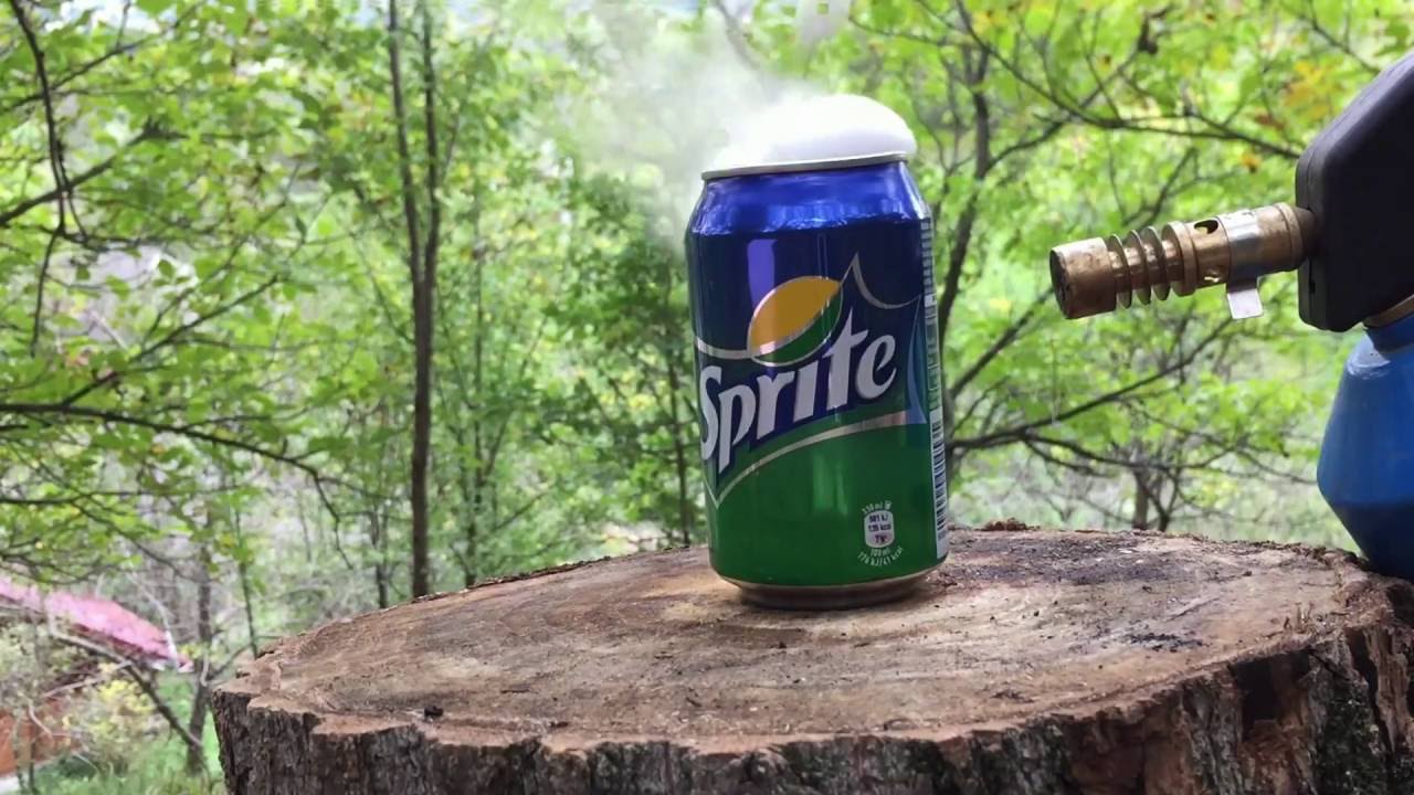 GAS TORCH VS SPRITE CAN | SLOW -MO | EXPLOSION - YouTube
