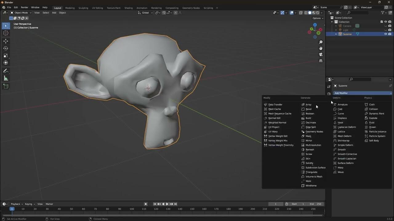 Aula 7 Blender - Modificadores Pt1 - YouTube