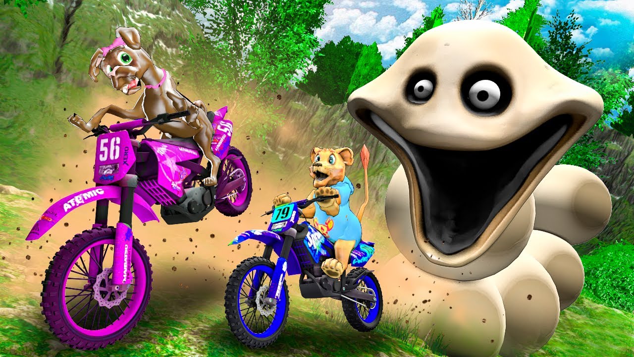 ESCAPING the HUNGRY WORM on DIRT BIKES... (Gmod Sandbox) - YouTube