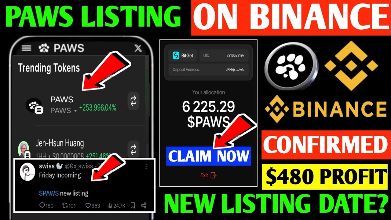 PAWS Listing On 30 March | PAWS Airdrop TGE Date | Paws 1B Market Cap ...