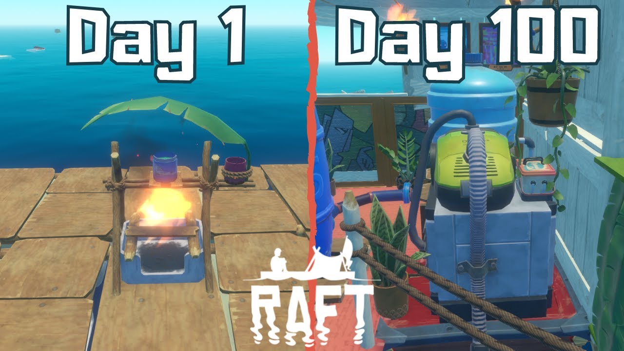 Comment Boire dans RAFT - Day 1 Day 100 - YouTube