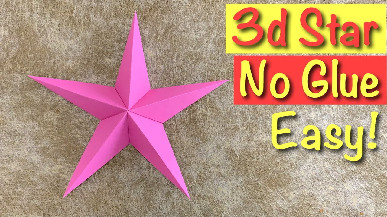 ORIGAMI 3D STAR EASY | PAPER CRAFT - YouTube