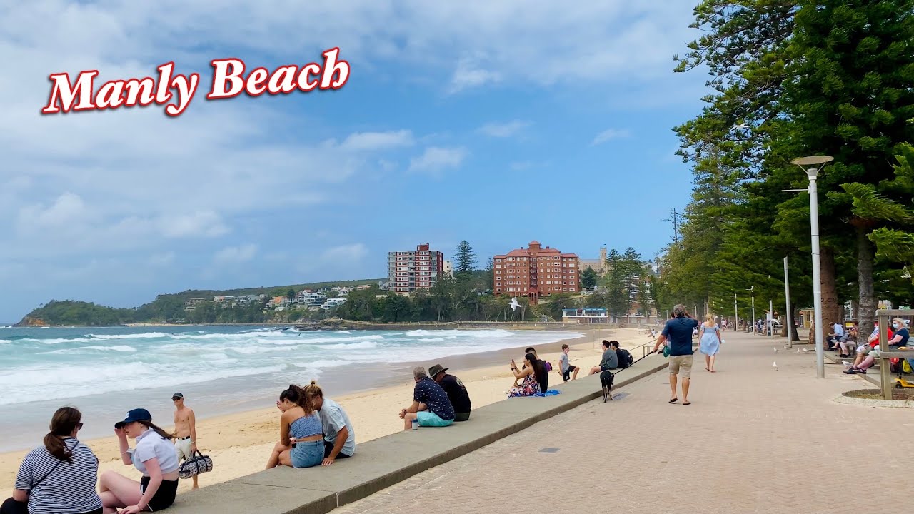 🇦🇺 Walking tour around Manly Beach / Beach in Sydney / Summer in Sydney ...