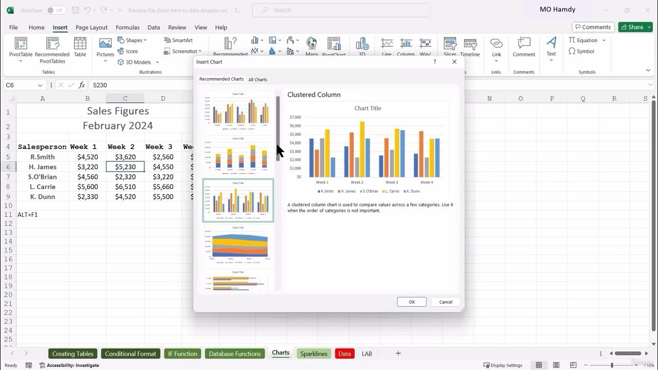 7. Mastering Excel: How to Insert Charts and Visualize Your Data | Step-by-Step Tutorial - YouTube