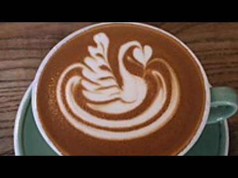 Hokkaido rosted milk tea swan| coffee art swan - YouTube