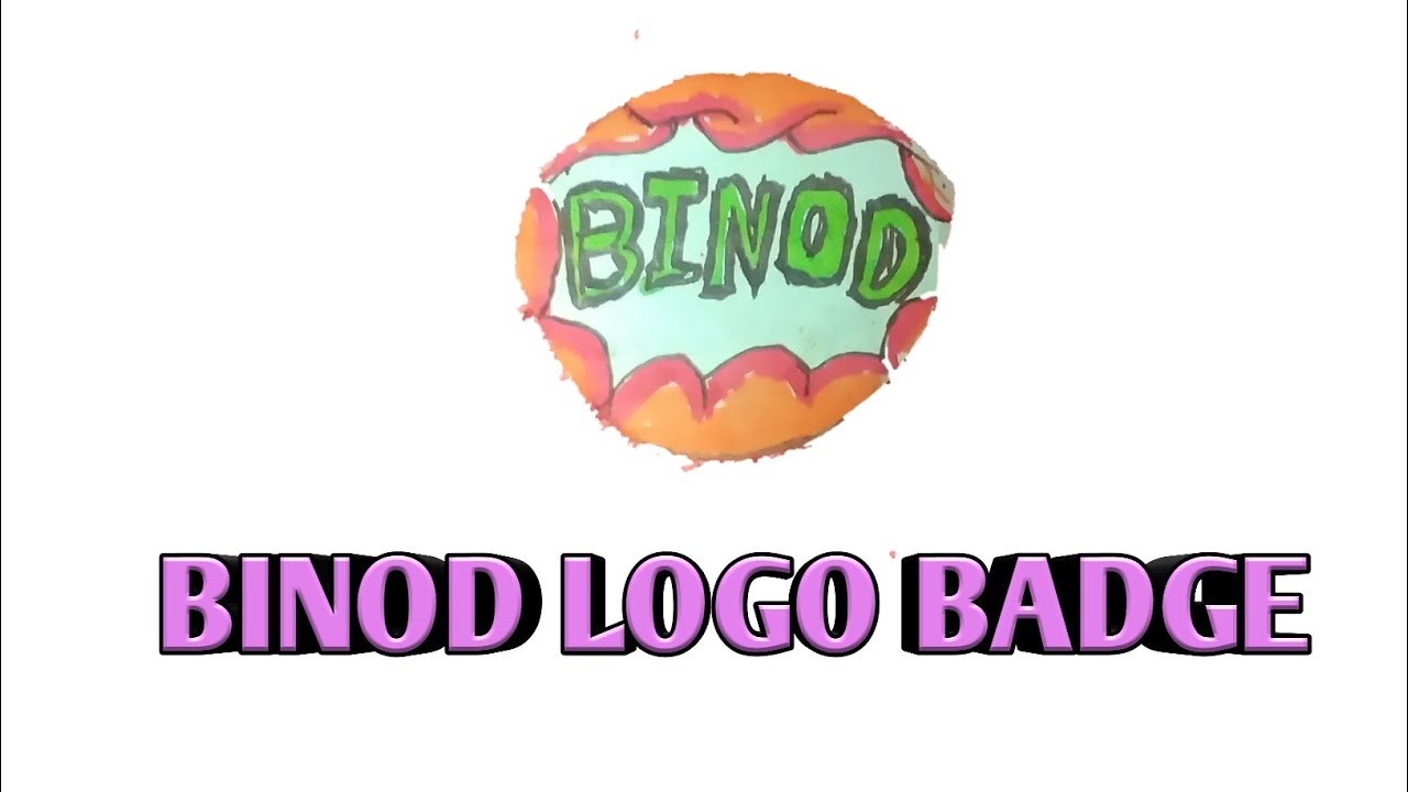 How to make Binod Logo | How To Make Bindod Badge | Crafty Kids - YouTube