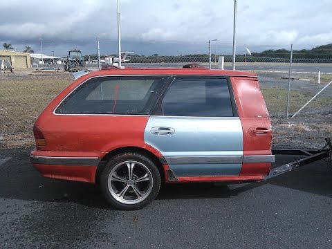 Mitsubishi Magna Wagon June 2010 built custom trailer (Verada ...