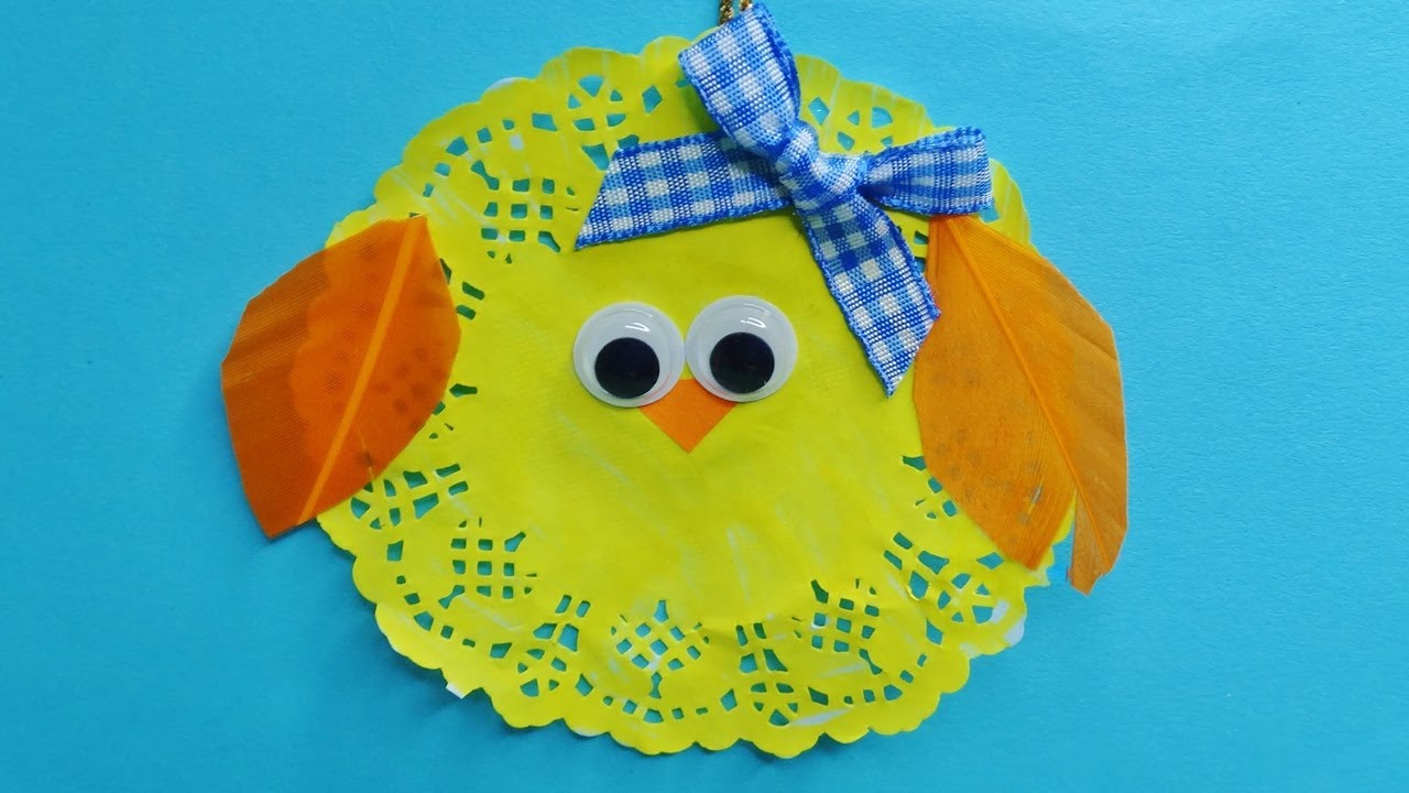 DIY | How to Make a Cute Paper Doily Easter Chick | Easy Spring ...