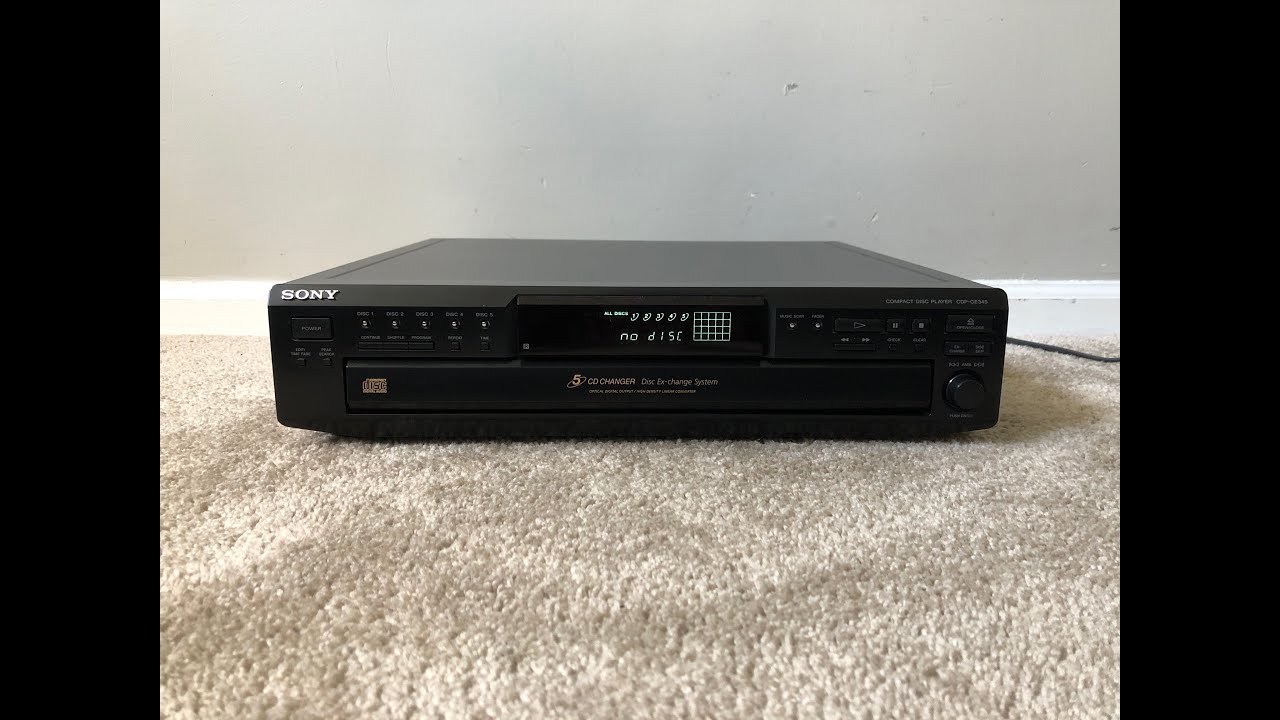 Sony CDP-CE345 5 Compact Disc CD Player Changer - YouTube