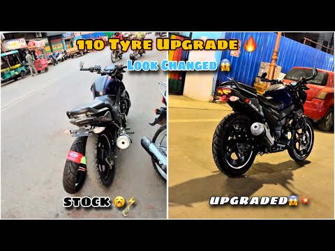 🔥 TVS Raider 125 Me 110 Tyre Upgrade 😱 | 100 vs 110 Tyre | Unexpected Look! 🤯#tvsraider125 #tvs 