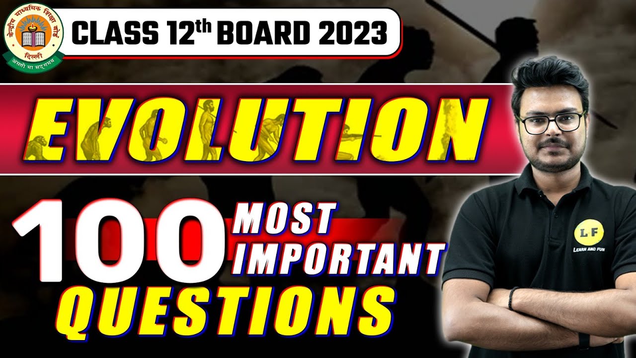 Evolution Class 12 Biology One Shot | Evolution Most Important ...