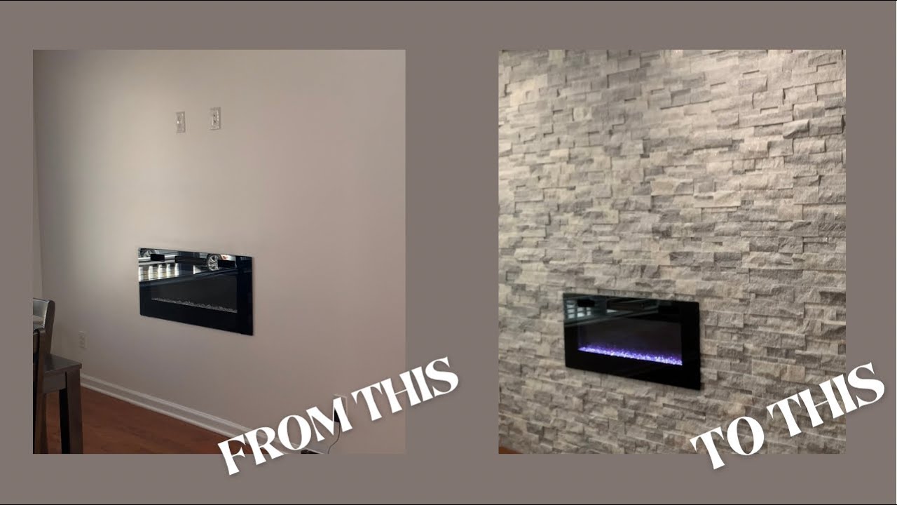 How To Install A Stone Accent Wall | DIY - YouTube