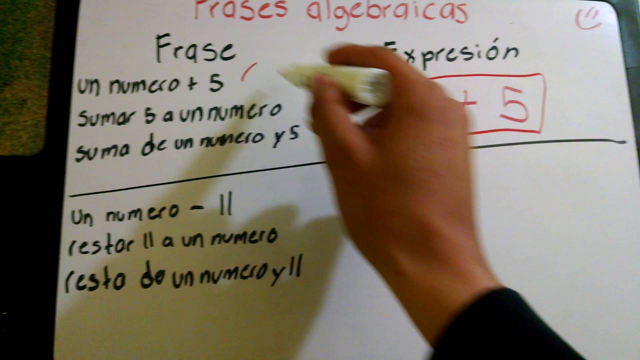 frases algebraicas/álgebra 1 - YouTube