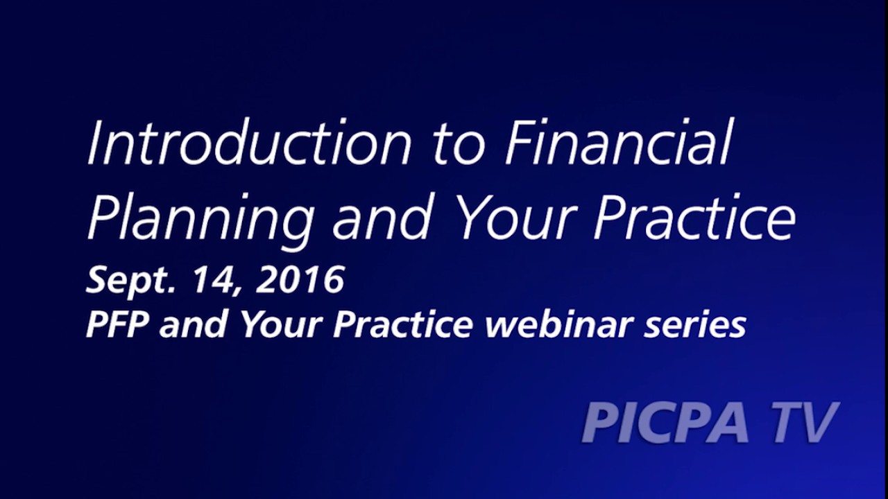 Introduction to Financial Planning and Your Practice - YouTube