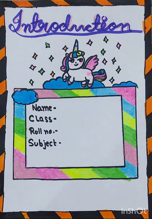 Introduction designs for project.#front page designs. - YouTube