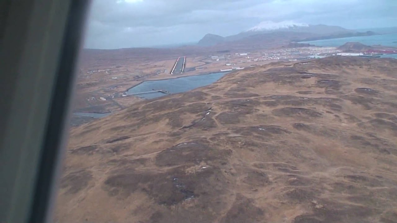 Alaska Airlines Landing Adak - YouTube