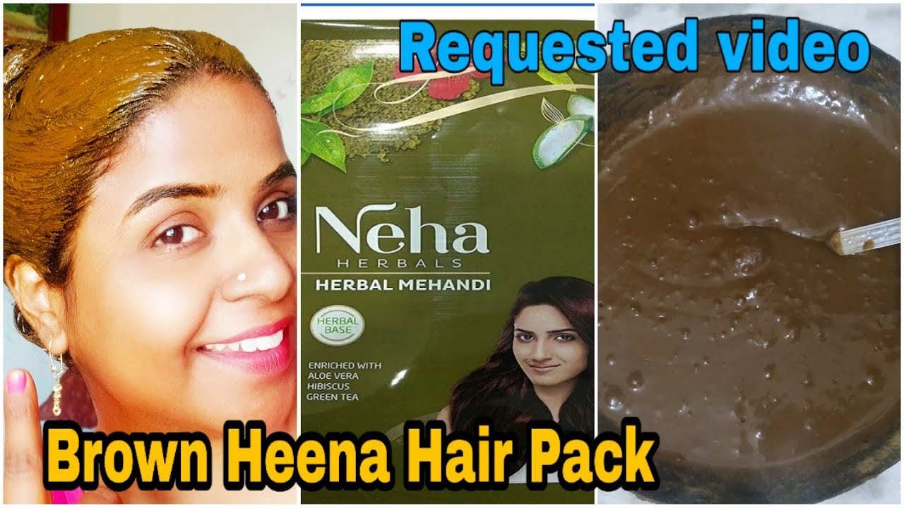 Brown heena hair pack with crimping ऐसे करे step by step heena apply ...