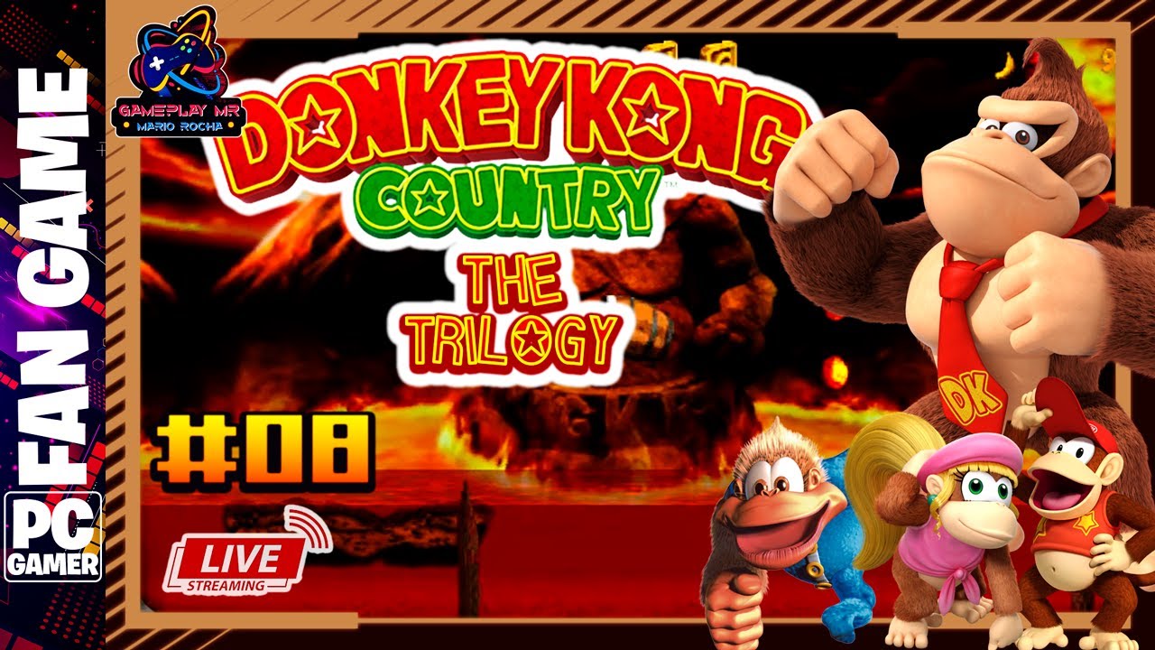 🔴Live #38 Donkey Kong Country: Trilogy [ Fan Game para PC ] Parte#08 ...