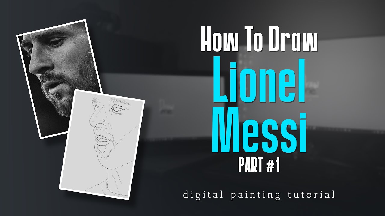 How To Draw Lionel Messi | Step By Step Very Easy | Digital Art | Draw ...
