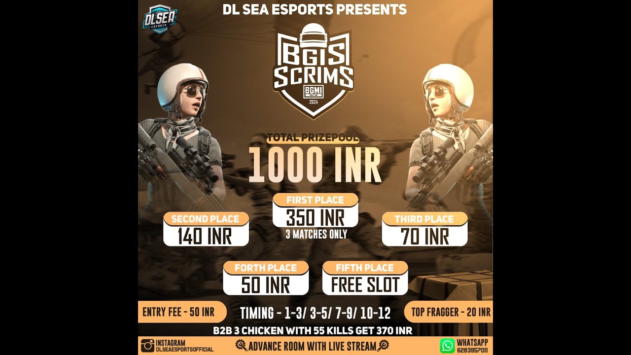 DL_SEA_Esports Live Stream ||PAID SCRIMS || 1000 GRAND SCRIMS ...