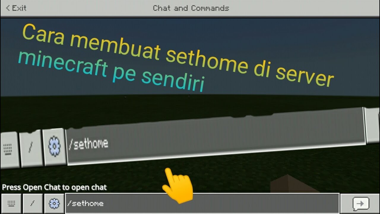 Cara membuat sethome di server Minecraft pe [Tutorial] - YouTube
