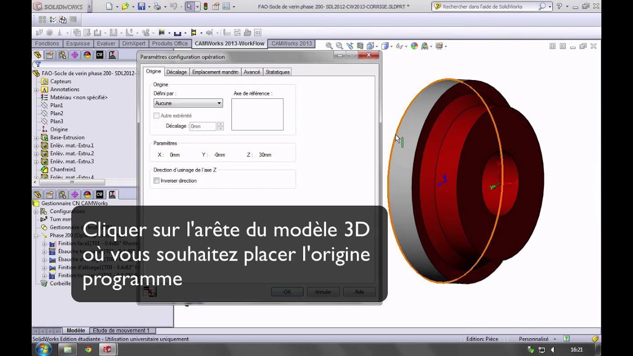 08 Placer l'origine programme - YouTube