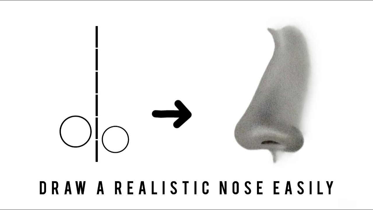 how to draw realistic nose | step by step nose drawing @elisaart. - YouTube