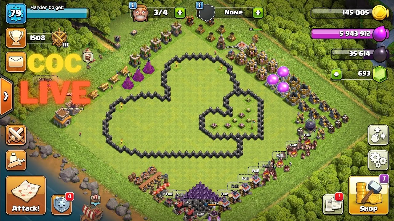 COC LIVE | BASE VISIT | CLASH OF CLAN LIVE | IT'S ME CAPTAIN COC LIVE ...