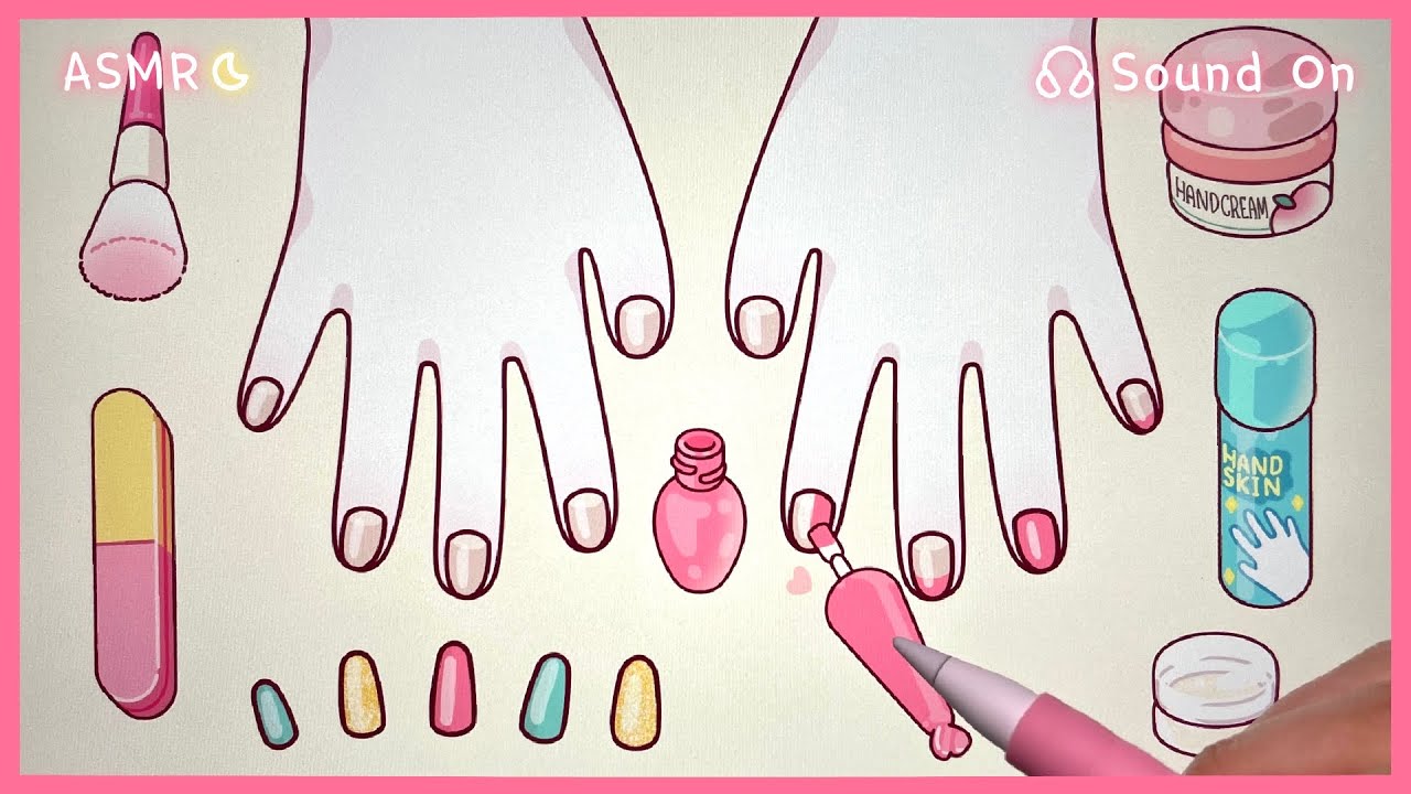 (eng) ASMR Nail Care💕 | Tok Tok tingle i Pad asmr | 네일샵에 간 리보 - YouTube