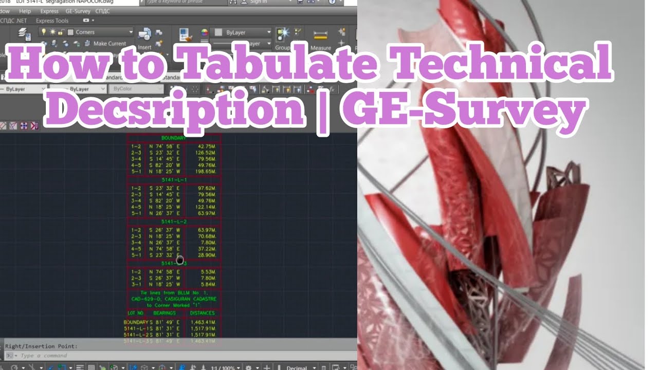 How to Tabulate Technical Description in Survey Plan | Survey Returns ...