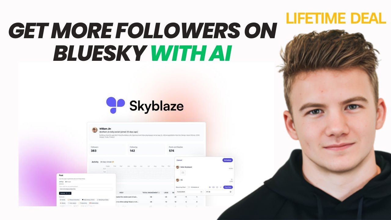 Skyblaze Lifetime Deal I AI-powered Social Media Growth, Engagement, and Automation for Bluesky ...